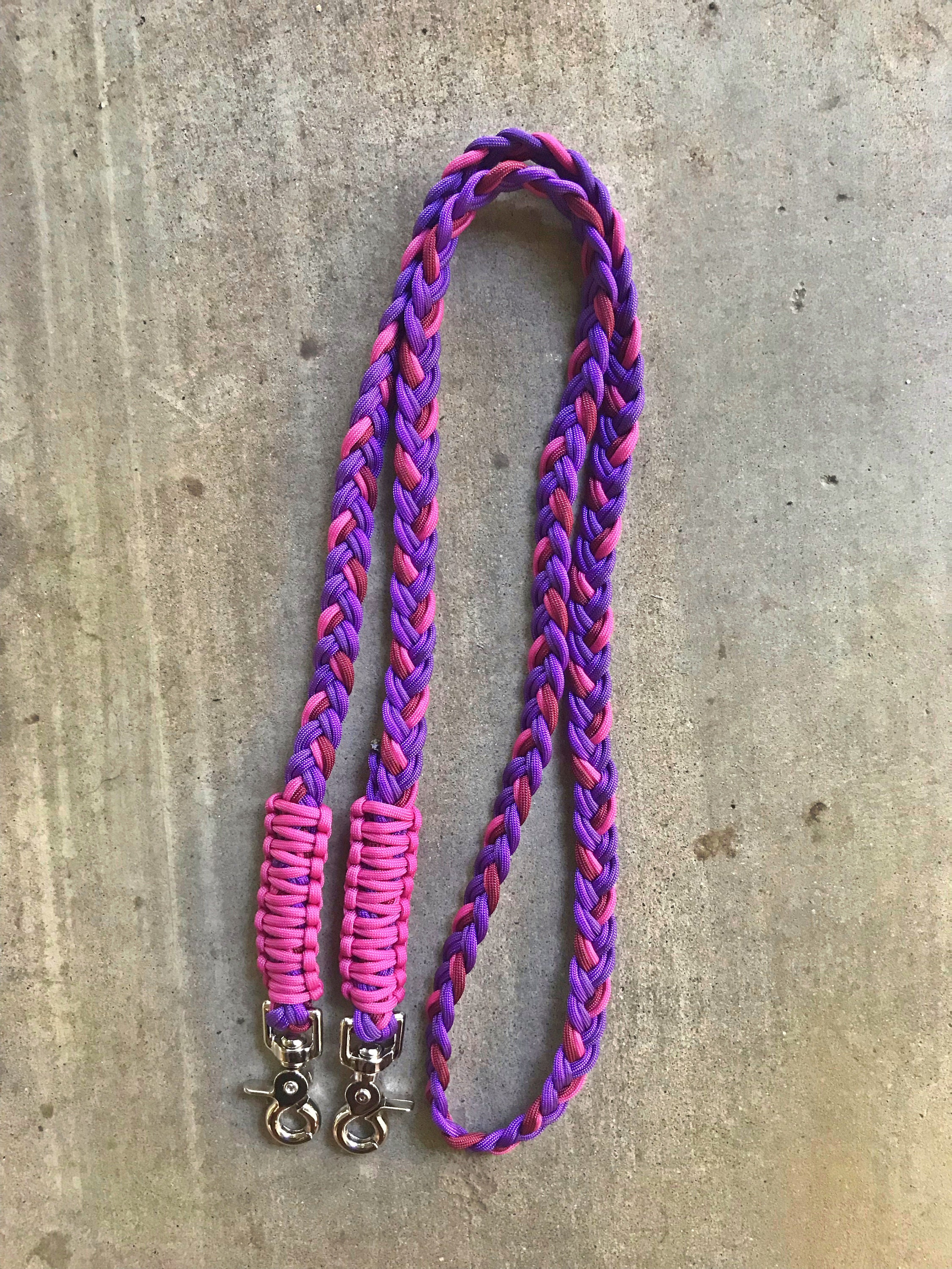 Custom Paracord Braided Barrel Reins Loop Reins | Etsy