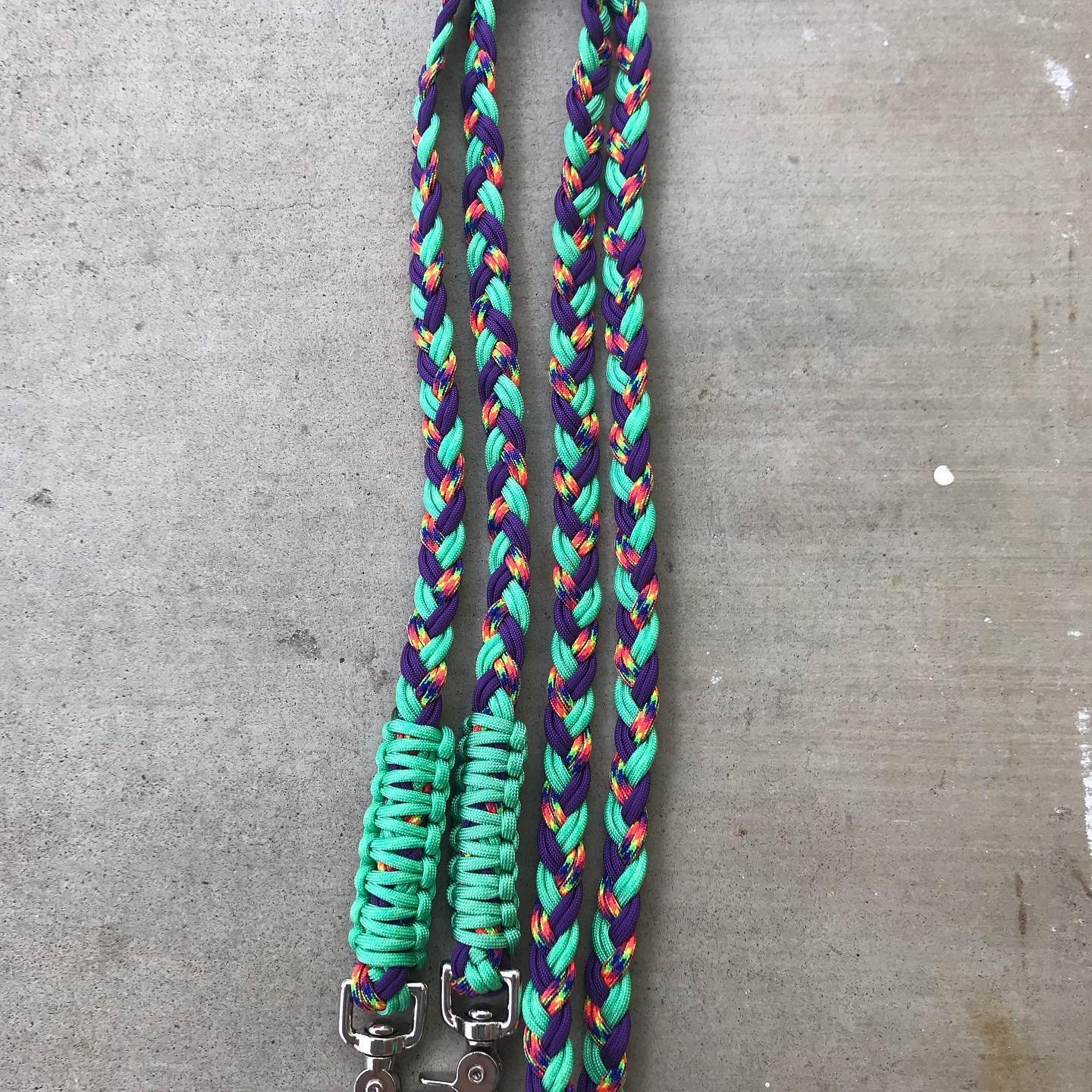Custom Paracord Braided Barrel Reins Loop Reins | Etsy