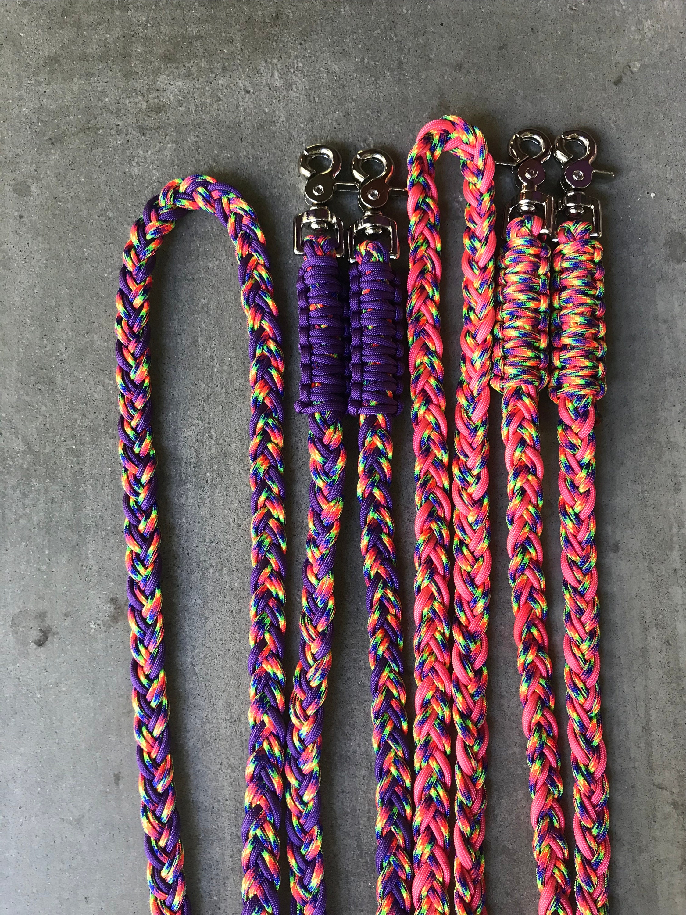 Custom Paracord Braided Barrel Reins Loop Reins | Etsy