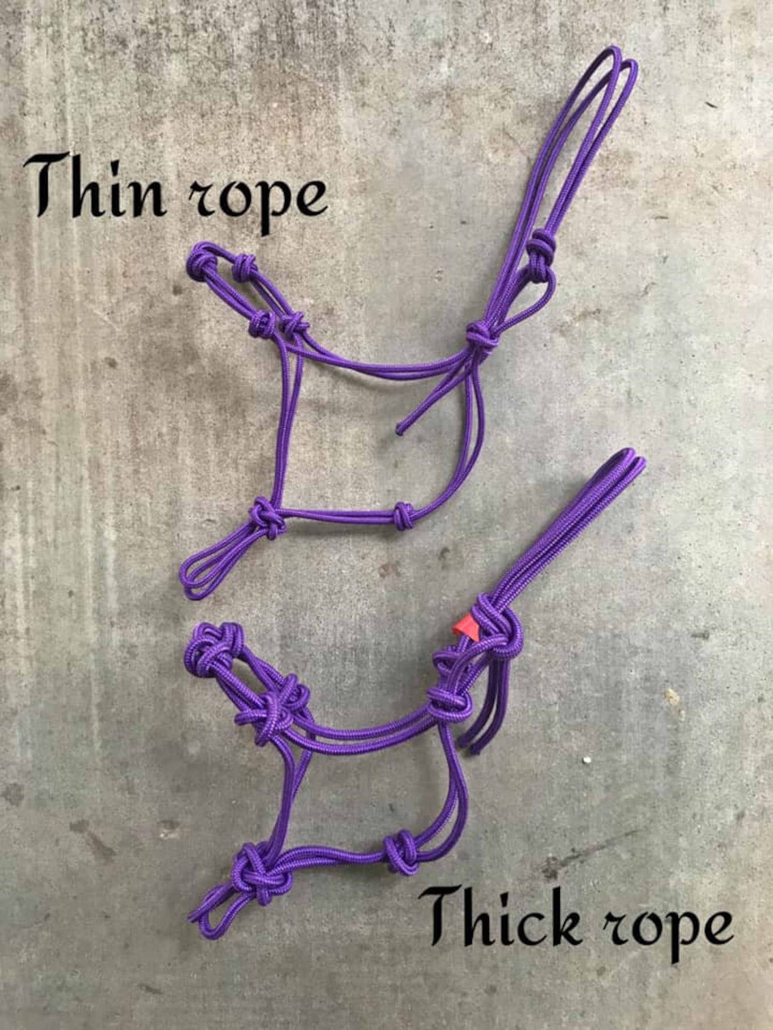 THIN Rope Halters, Mini Halter, Trail Halter - Etsy