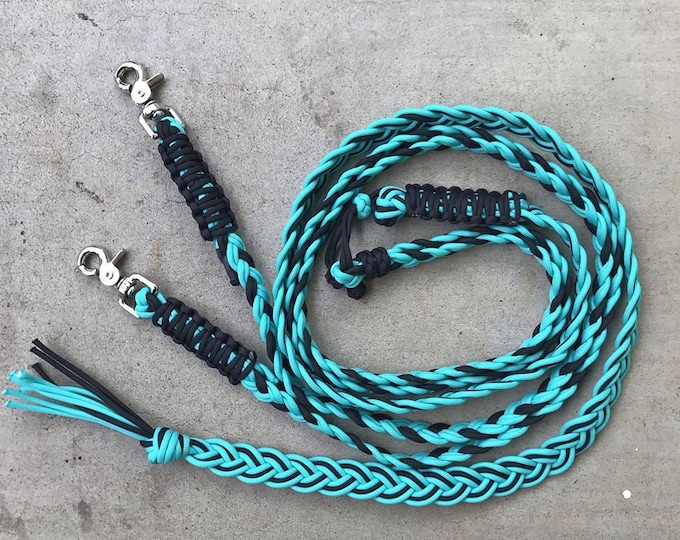Custom Paracord Braided Barrel Reins, Loop Reins - Etsy