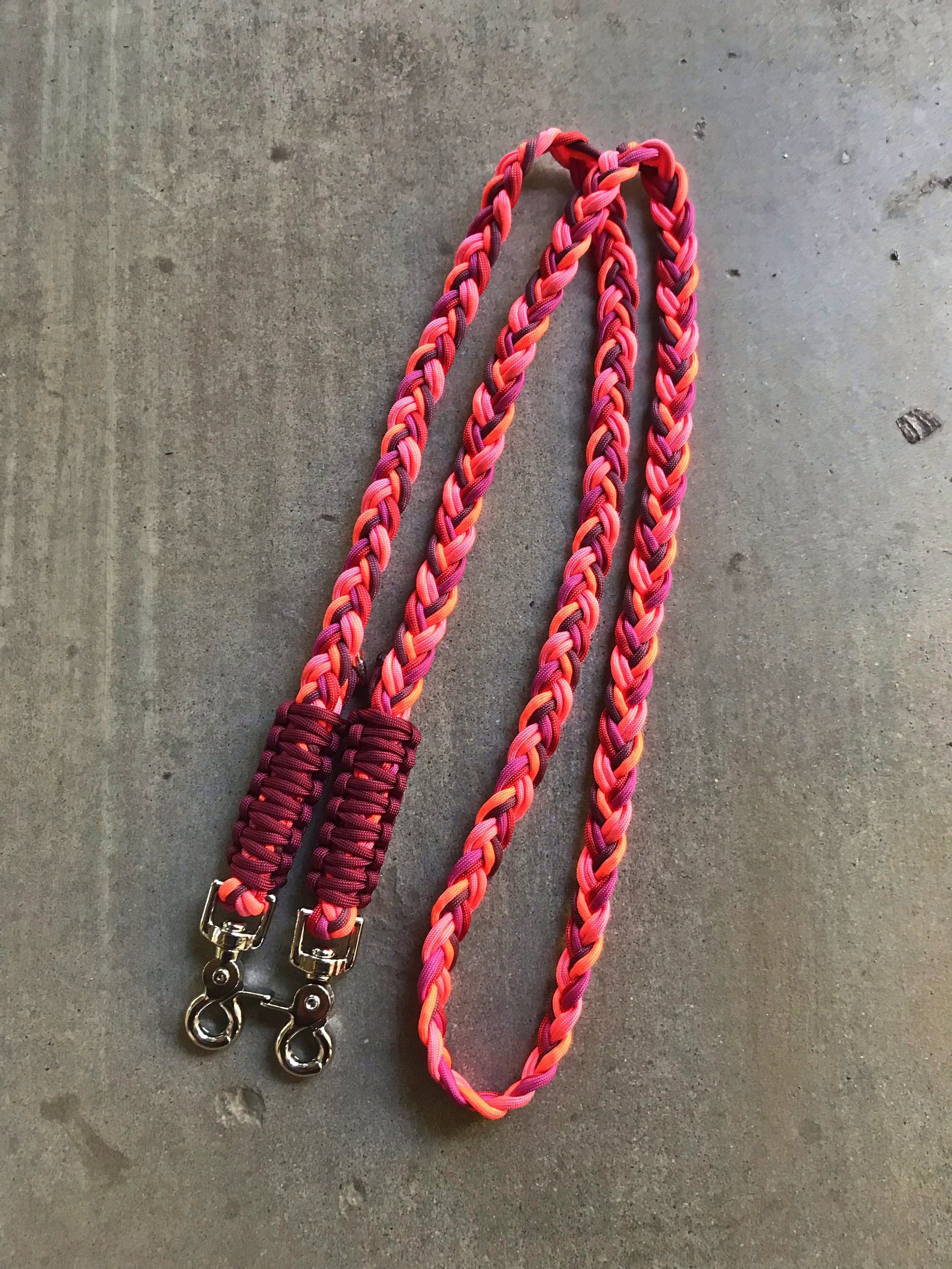 Custom Paracord Braided Barrel Reins, Loop Reins - Etsy
