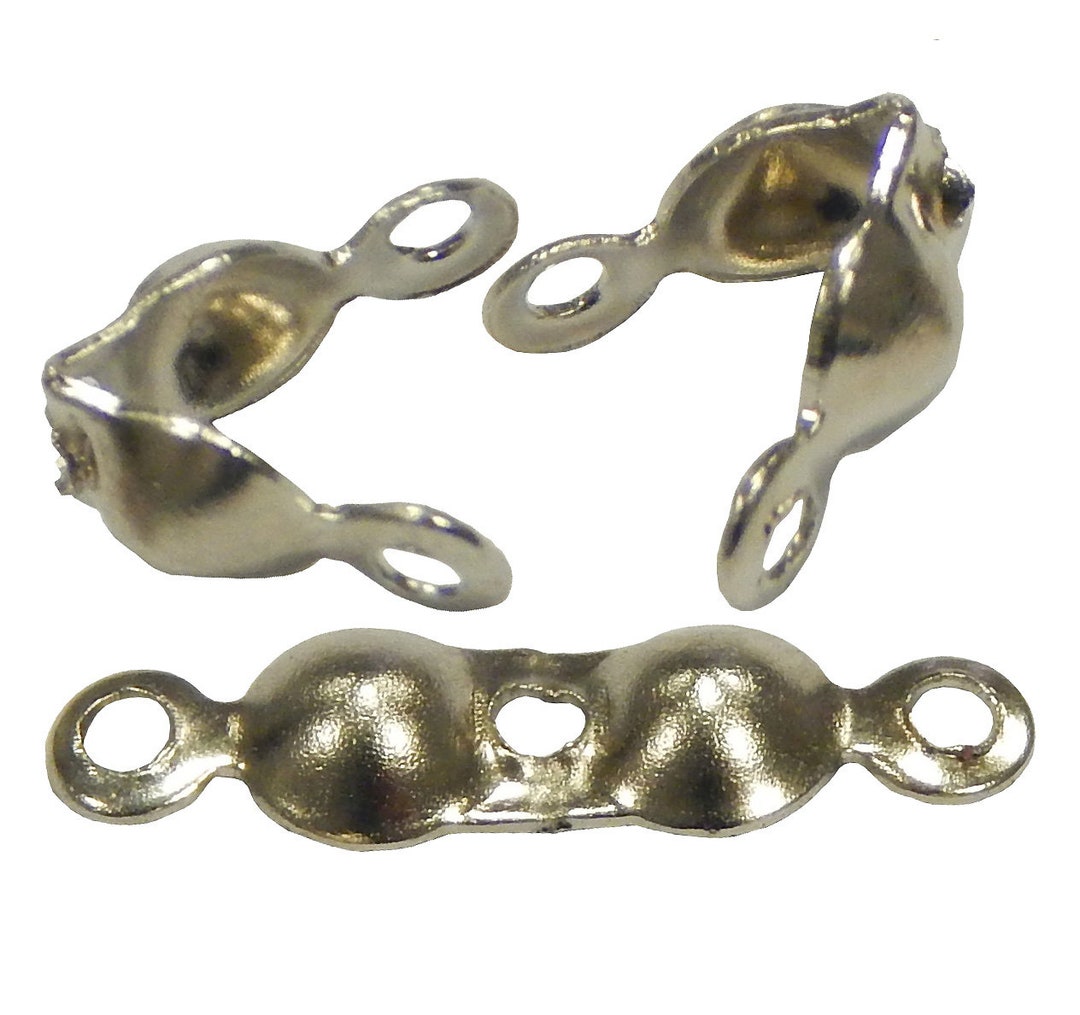 Pack of 200 Crimp Caps 8 X 4 Mm Threading Caps Caps Eyelet Hinged ...