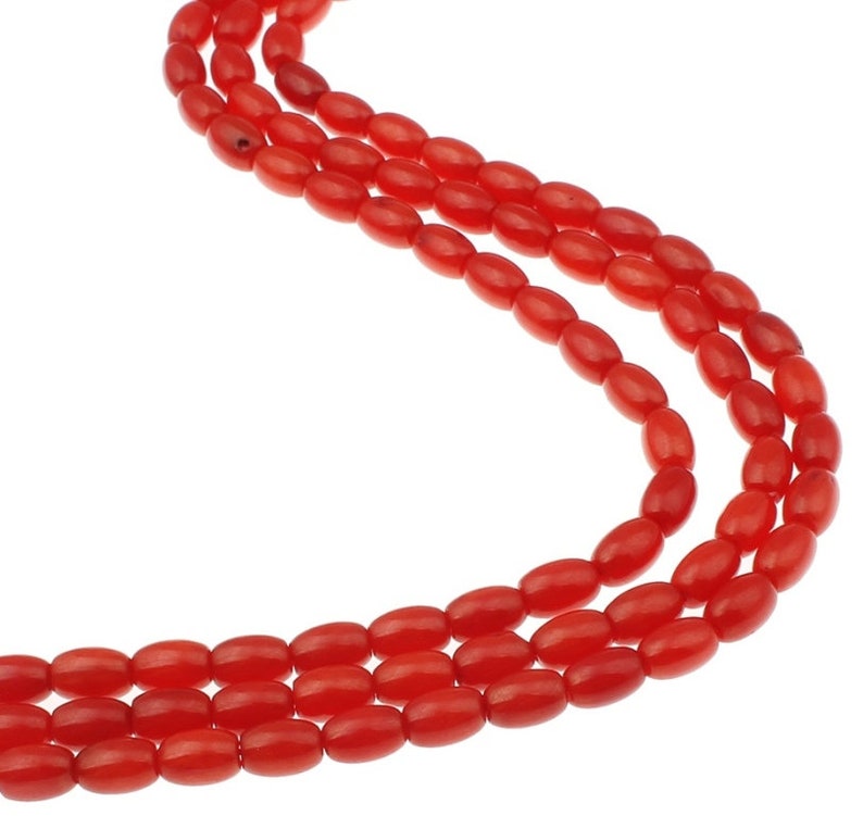 Corail rouge naturel perles ovales 6 mm pierre de pierre | Etsy