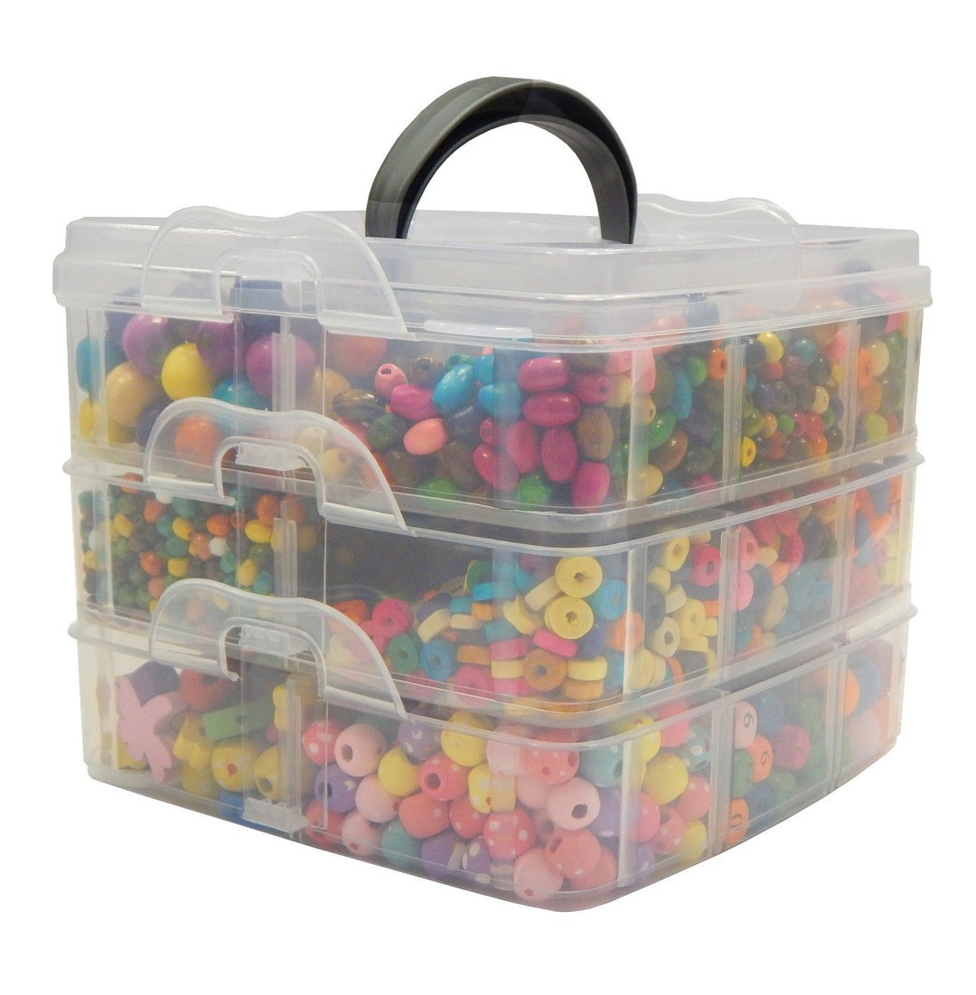 Children's Craft Set Made of Wooden Beads in a Box of 2000 Crafts ...