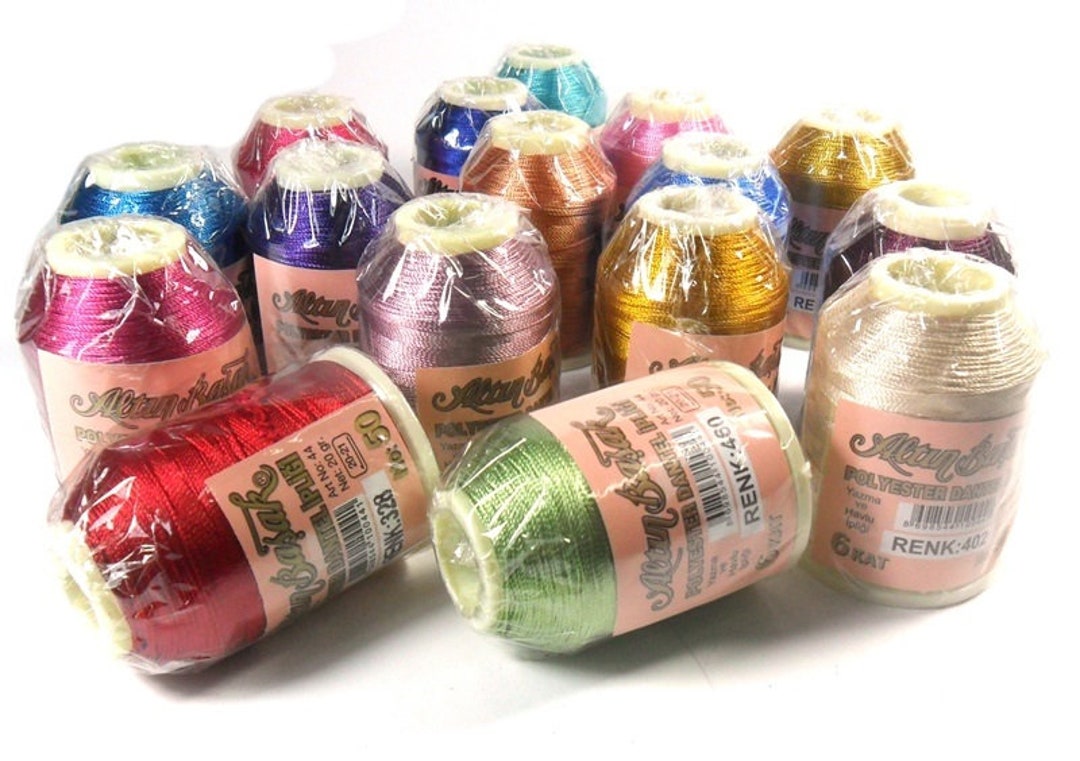 Fil à crochet 300 m / 20g polyester sélection de couleurs 1 bobine de ...