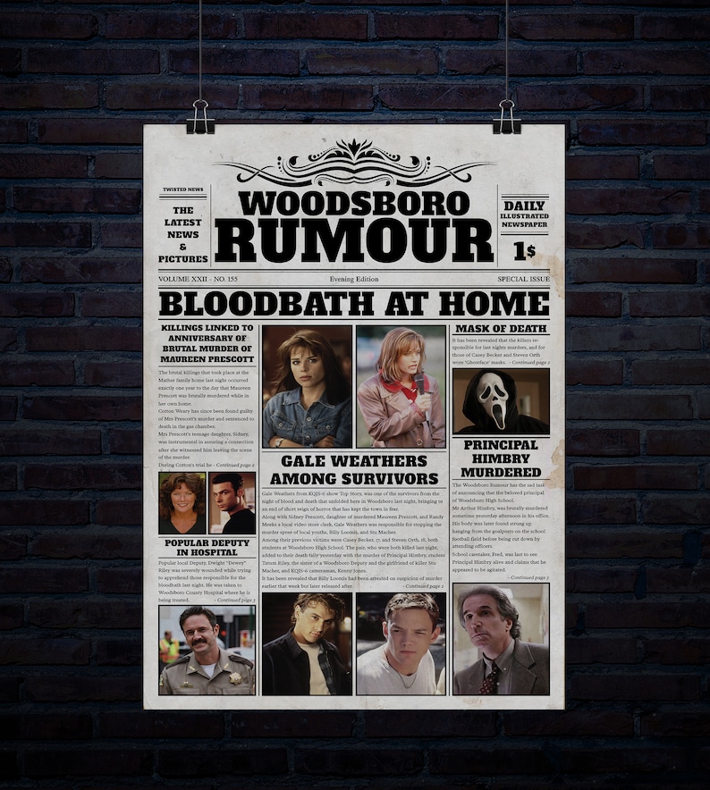 Anniversary of Brutal Murder Newspaper Article 20 Inch X 30 Inch 300dpi ...