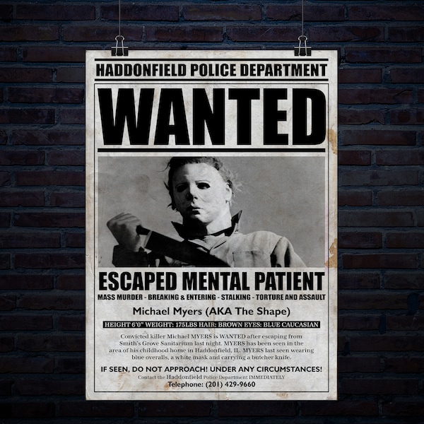 Halloween Wanted Poster - Etsy