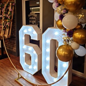 50th Birthday Light up Numbers Set: Large 3D Marquee LED Digits for ...