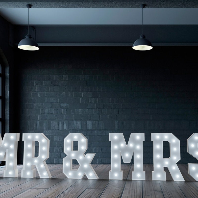 Mr Mrs Letter Lights - Etsy