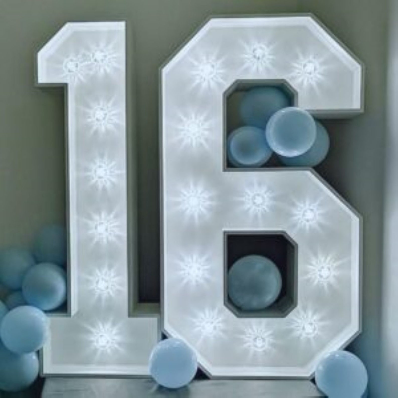 Big Birthday Numbers Whith Light up Event 30th Birthday - Etsy