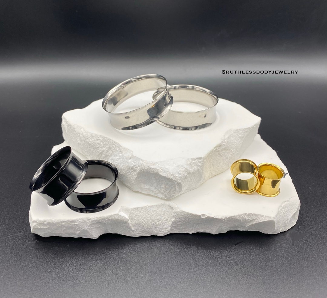 Double Flared Steel Flesh Tunnels Pair - Etsy