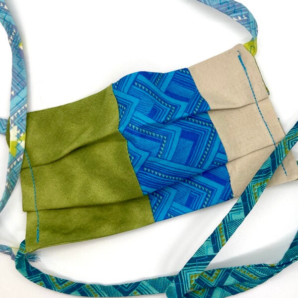 Patchwork Face Mask - Etsy