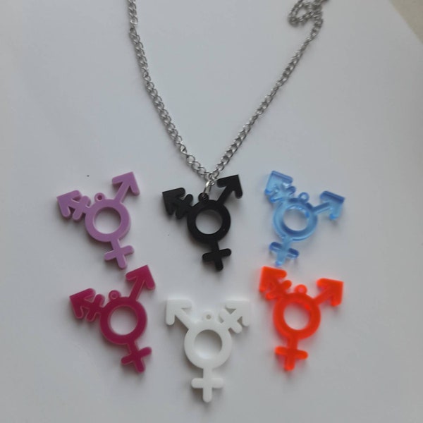 Trans Symbol Necklace - Etsy
