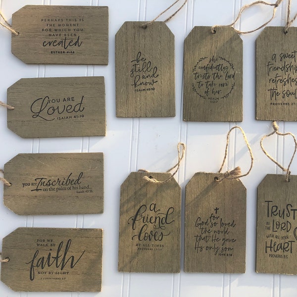 Bible Verse Tags - Etsy