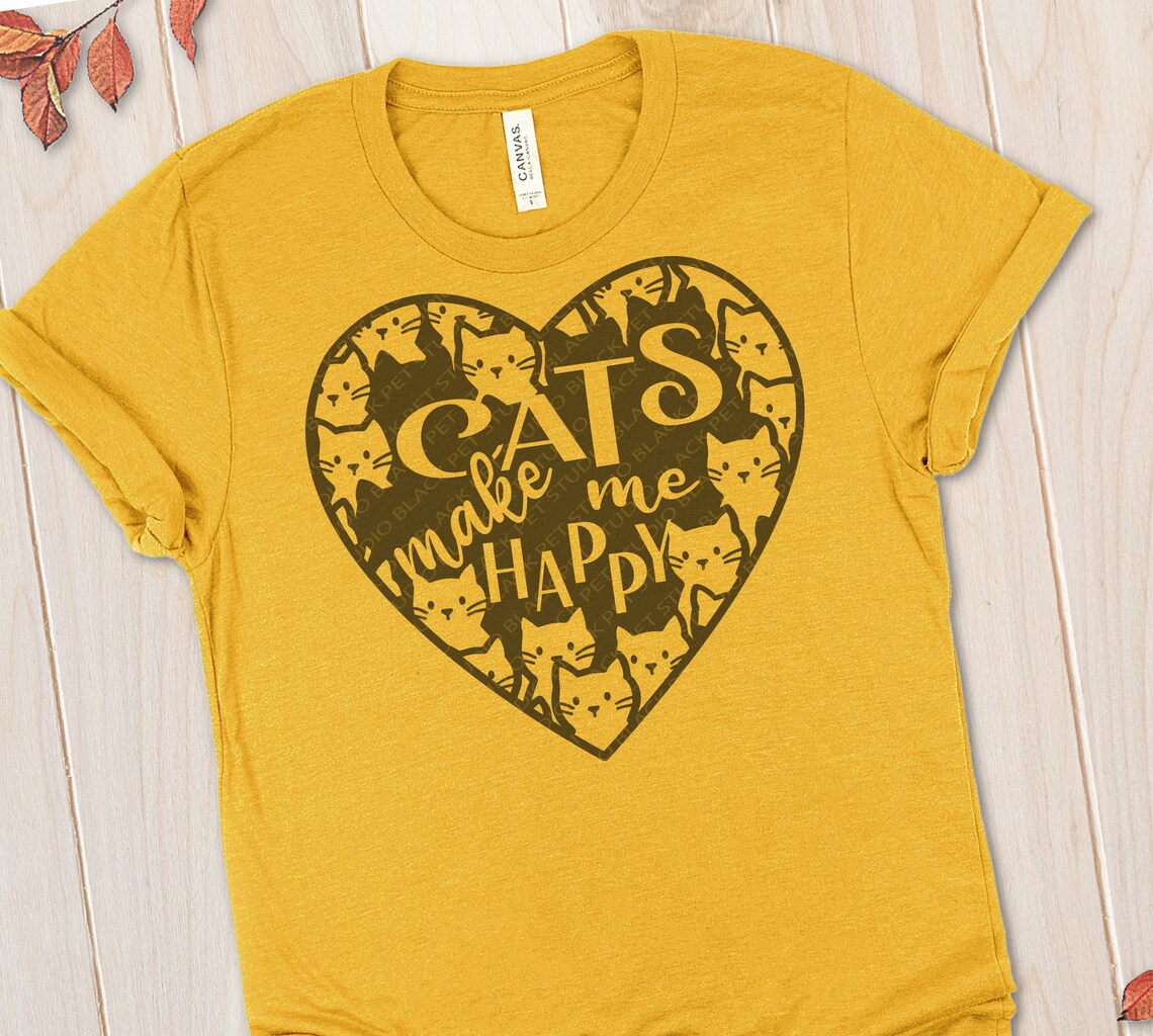 Cats Make Me Happy Svg Cats Svg Cutting File Cat Lovers Svg Cat Lover ...
