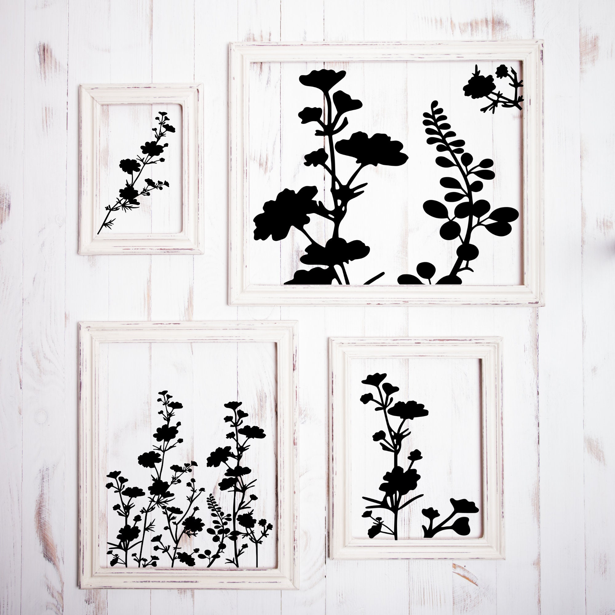 Flower Bundle Svg - Farmhouse Flowers Svg - Spring Flowers Svg - Flower ...