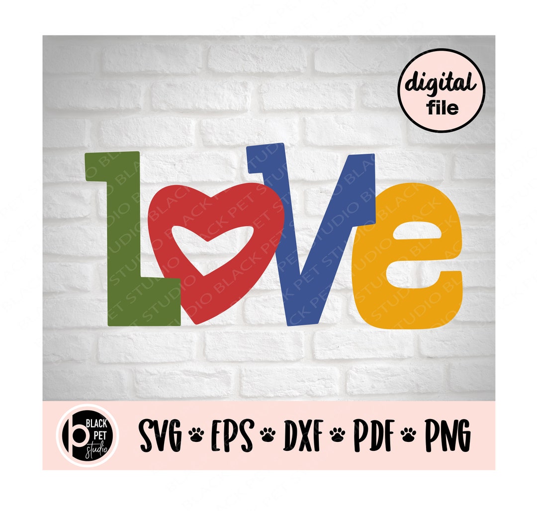 Love Valentin Svg - Love Word Svg - Love Valentine Shirt Svg - Love ...