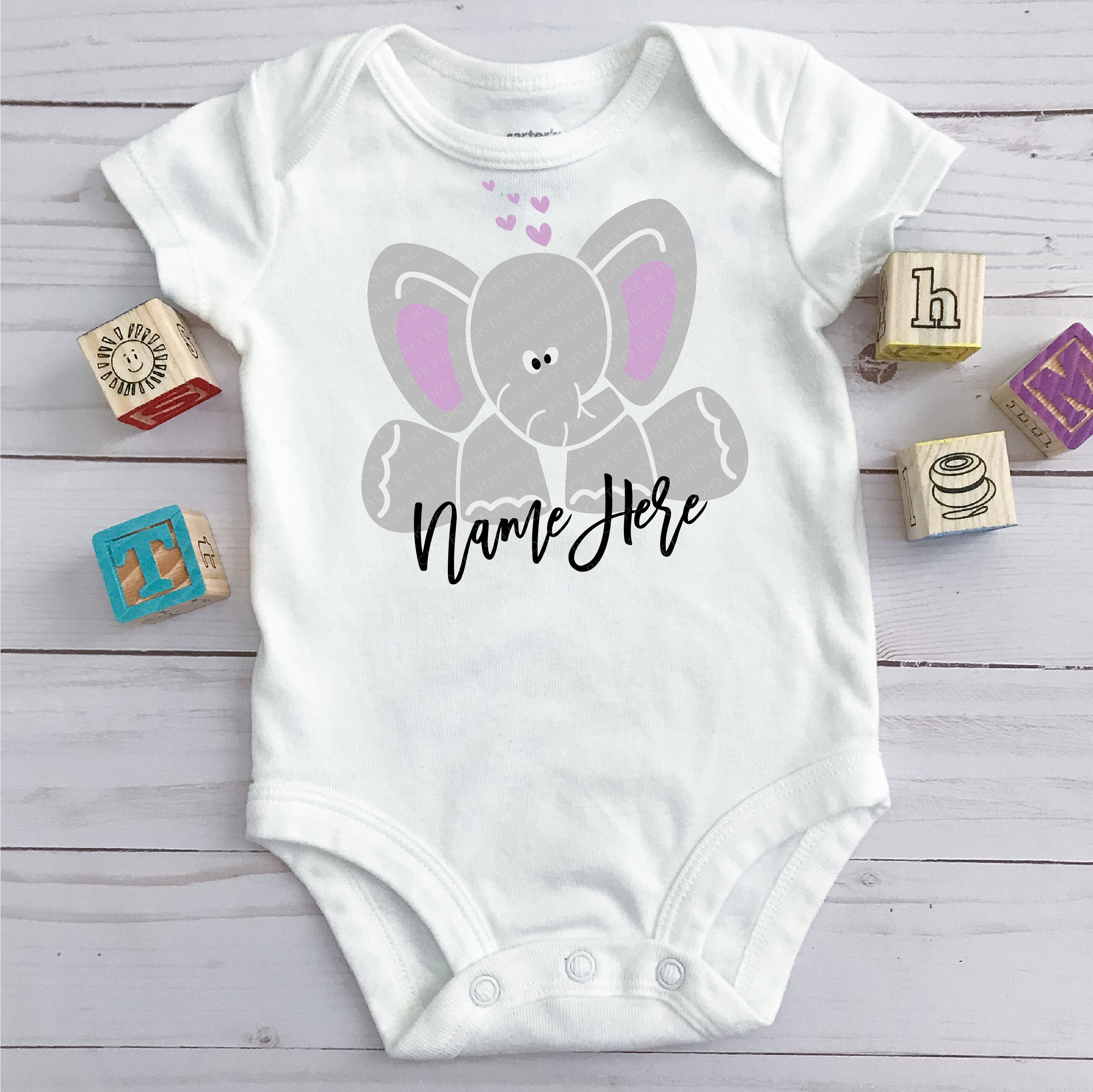 Baby Elephant SVG, Baby Boy Elephant Cut File for Cricut, Cute Elephant ...