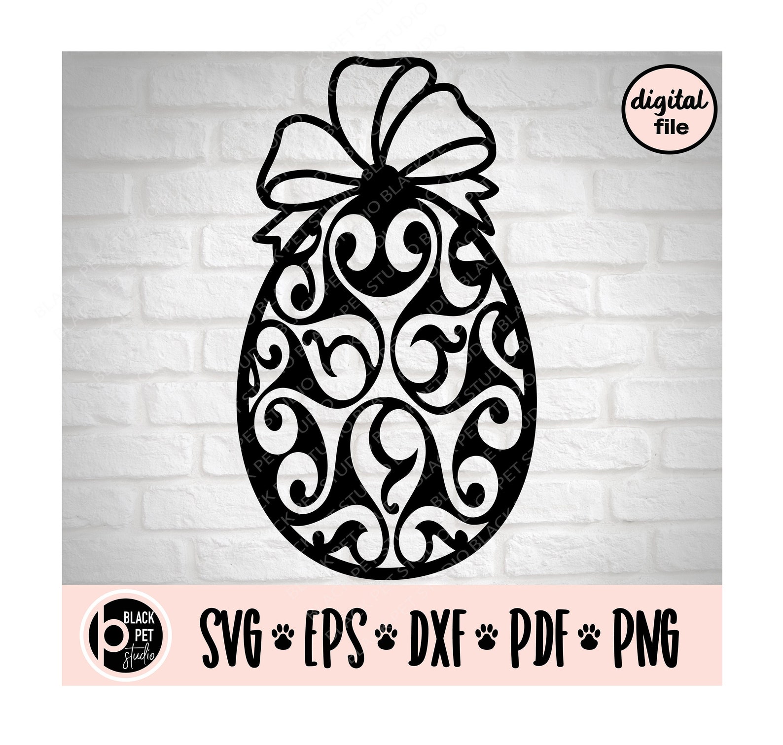 Oeuf de Pâques Svg Ornements oeuf de Pâques Svg Oeuf de Pâques PNG Oeuf ...