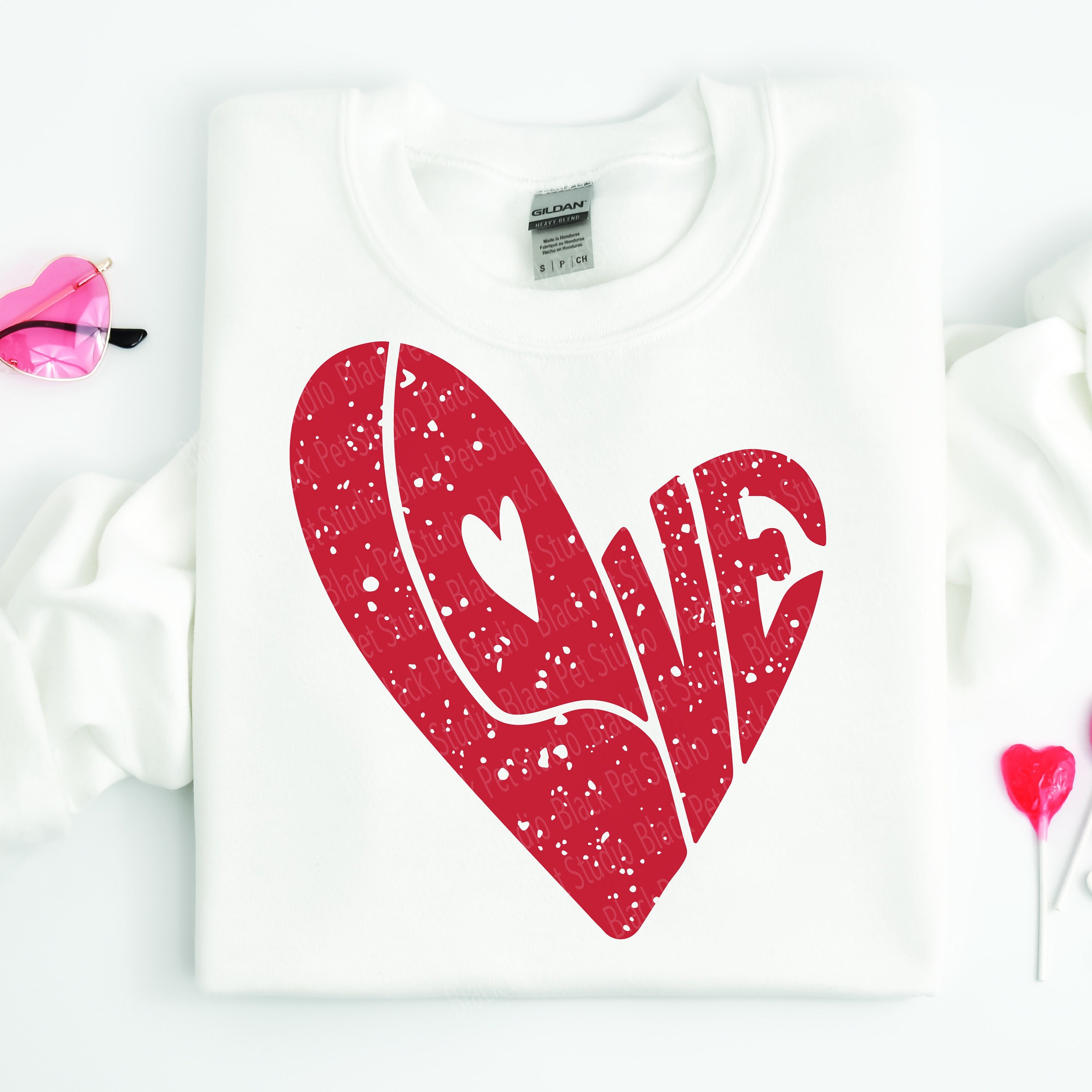 Retro Love Heart SVG PNG Retro Valentine SVG Hand Lettered Love Heart ...