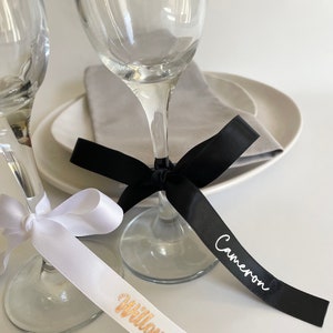 Personalised Ribbon Place Setting | 80cm | Place Card | Name Ribbon ...