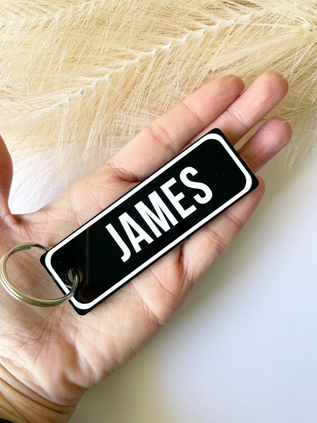 Personalised Acrylic Keyring | Custom Name Keyring | Keychain | Car ...