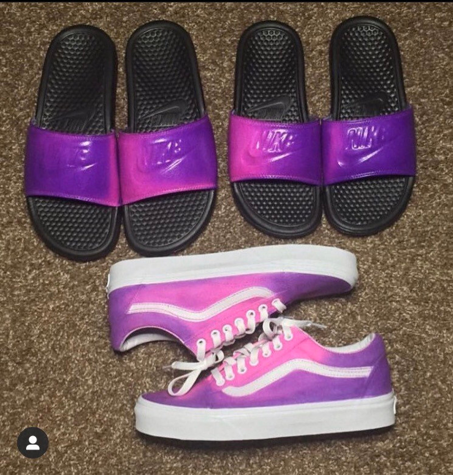 Color Changing Old Skool Vans purple to Pink - Etsy