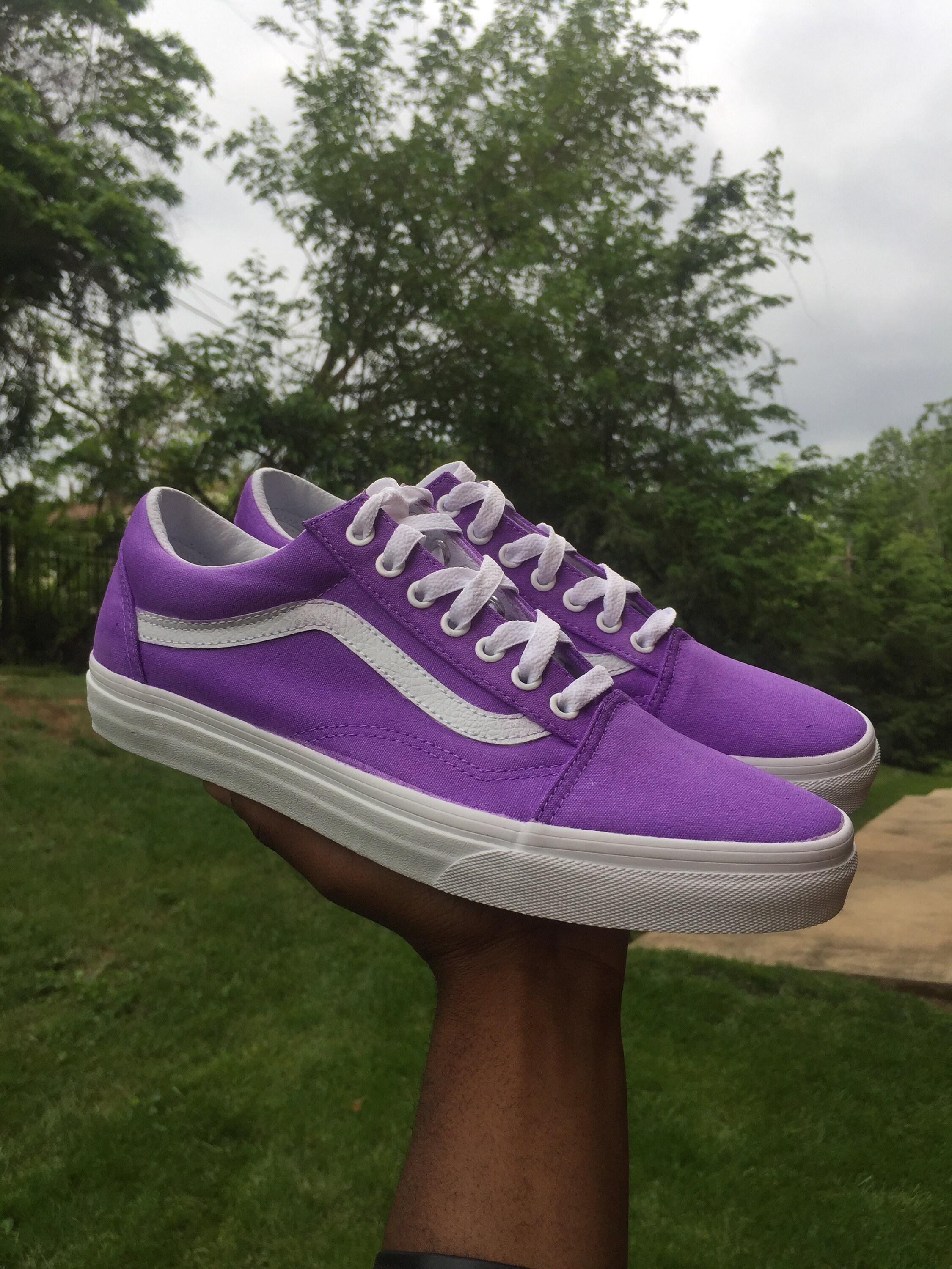 Color Changing Old Skool Vans purple to Pink - Etsy