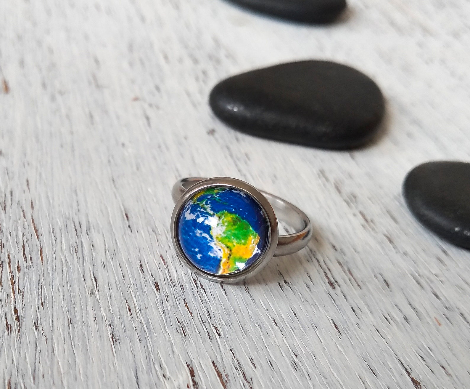 Earth Ring Planet Earth Planet Ring Solar System BFF Gift - Etsy