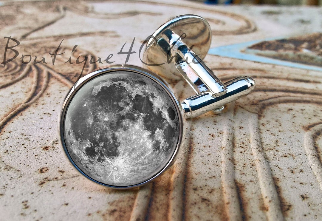 Full Moon Cufflinks, Cufflinks, Moon Cuff Links, Solar System, Moon - Etsy