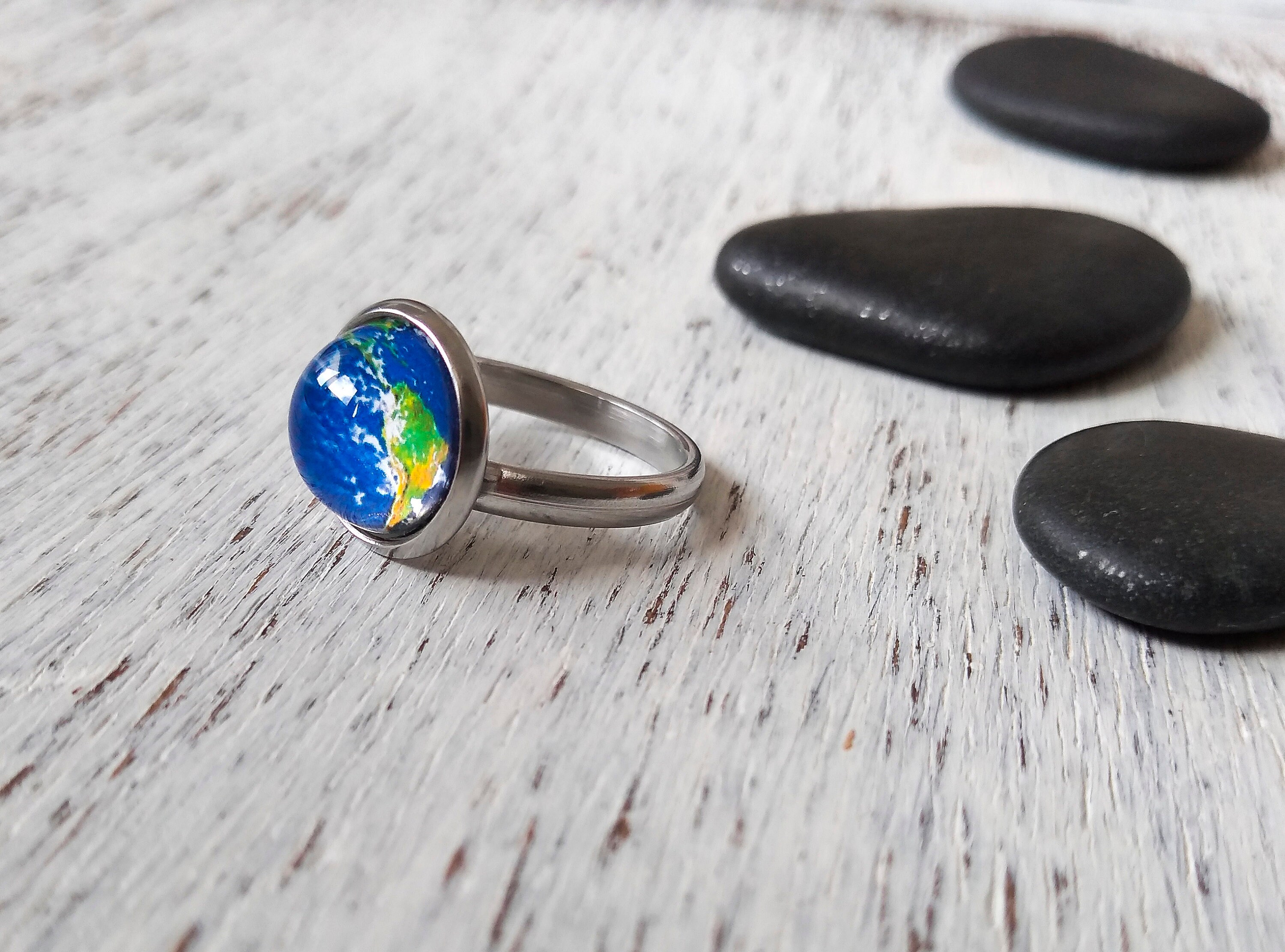 Earth Ring Planet Earth Planet ring Solar system BFF | Etsy