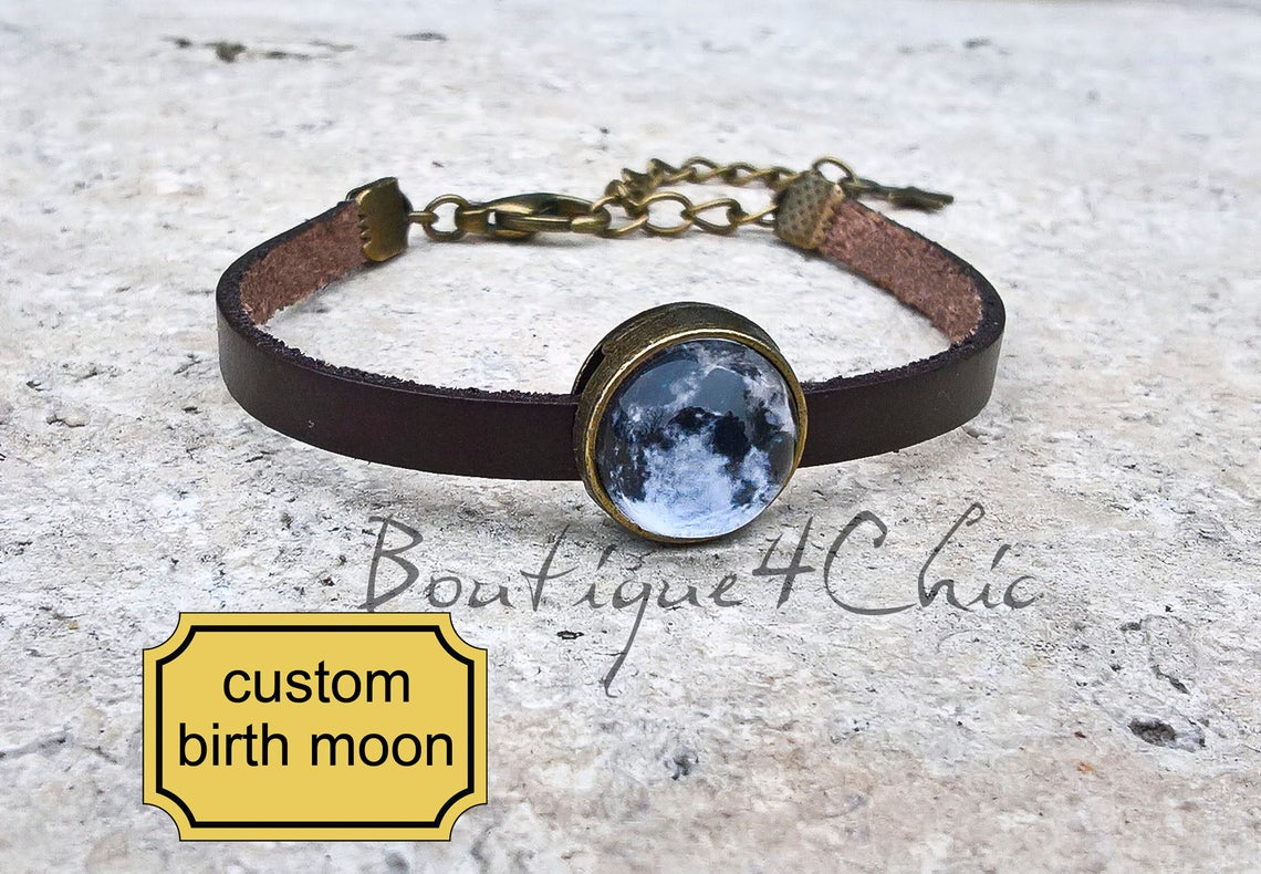 Birth Moon Bracelet Moon Phases Bracelet Moon Phase Solar | Etsy
