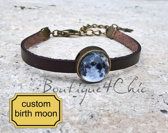 Birth Moon Bracelet, Moon Phases Bracelet, Moon Phase, Solar System ...