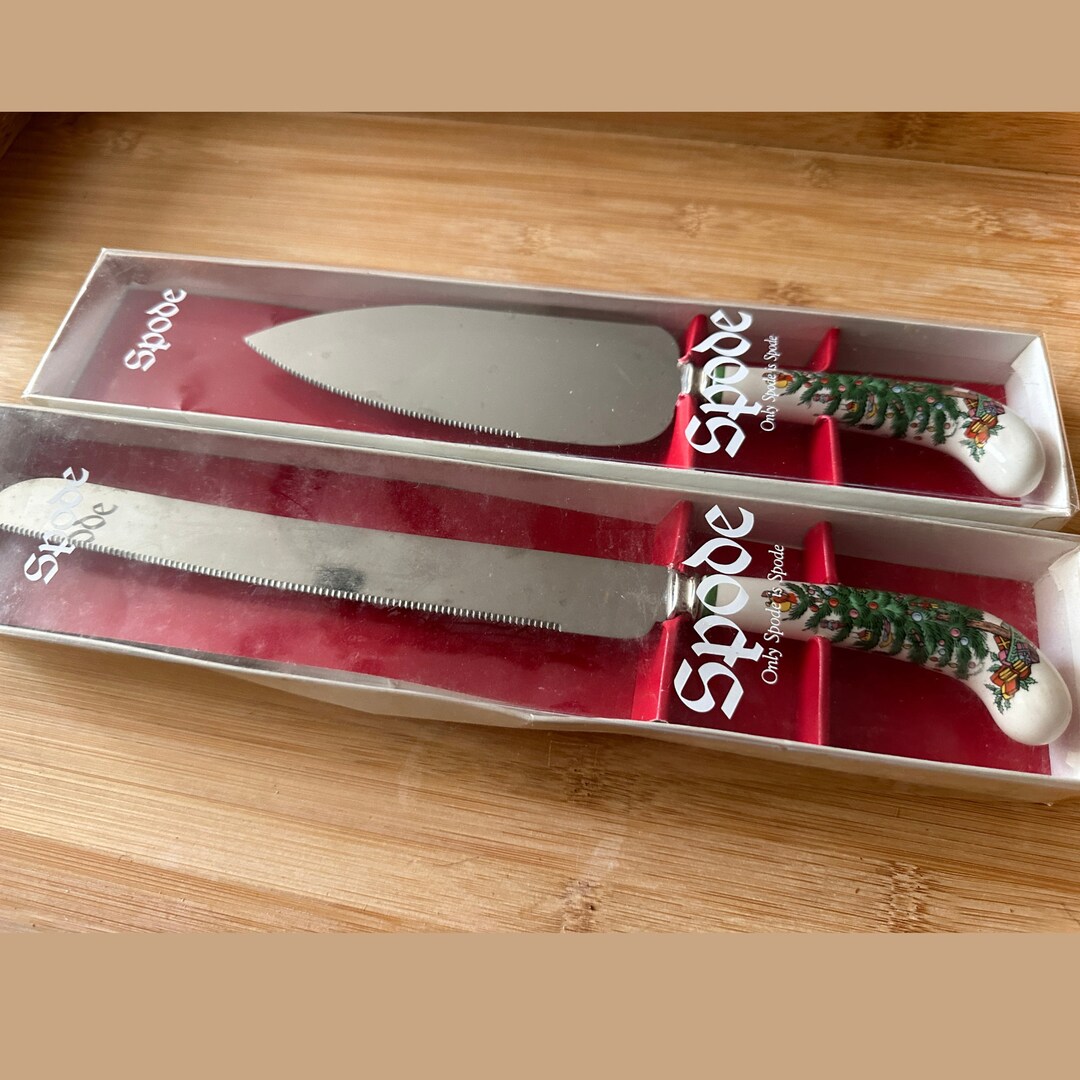 Spode Christmas Cake Server and Knife Set Classic Spode Vintage 1938 ...