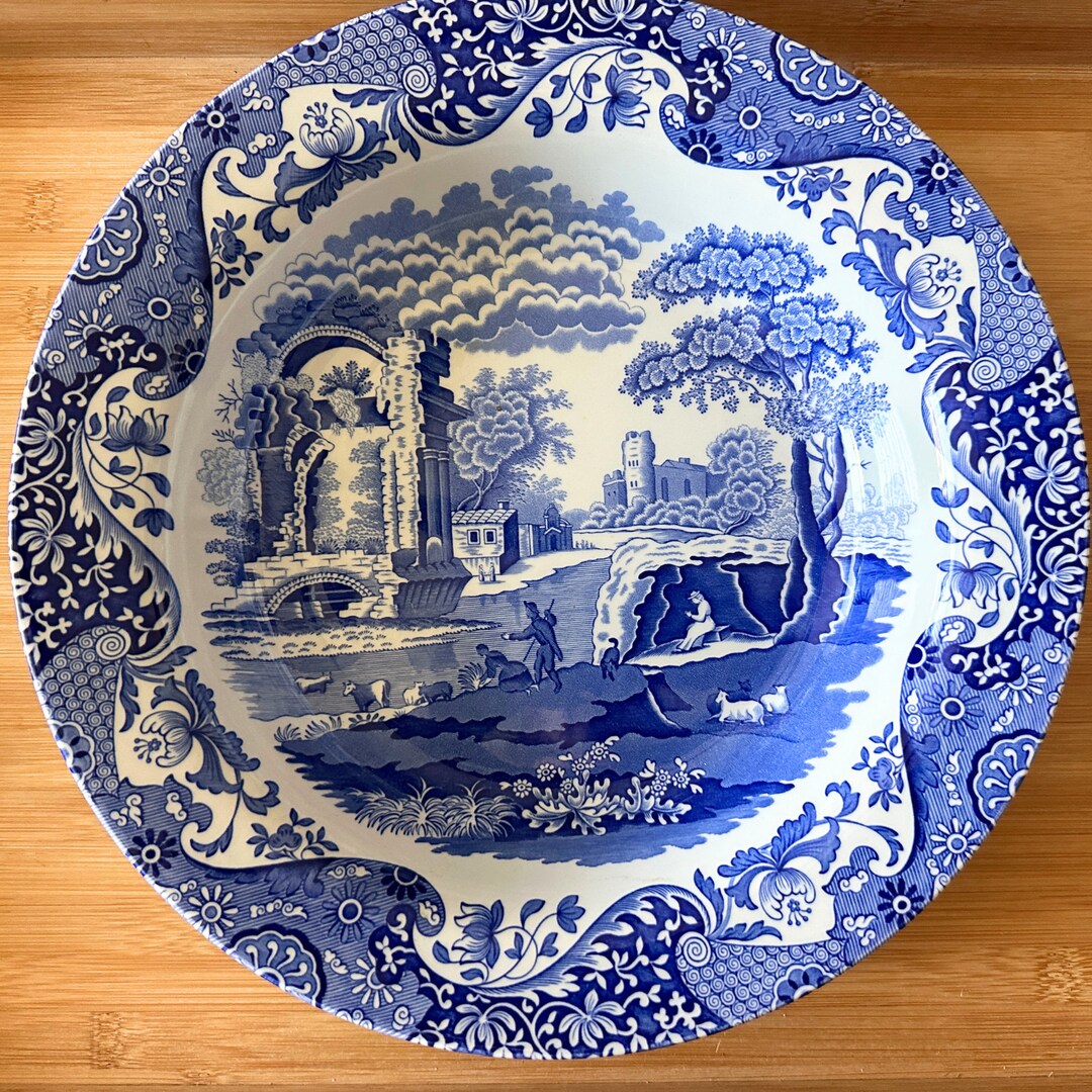 Spode Serving Bowl Blue and White Great Condition SPODE England Serving ...
