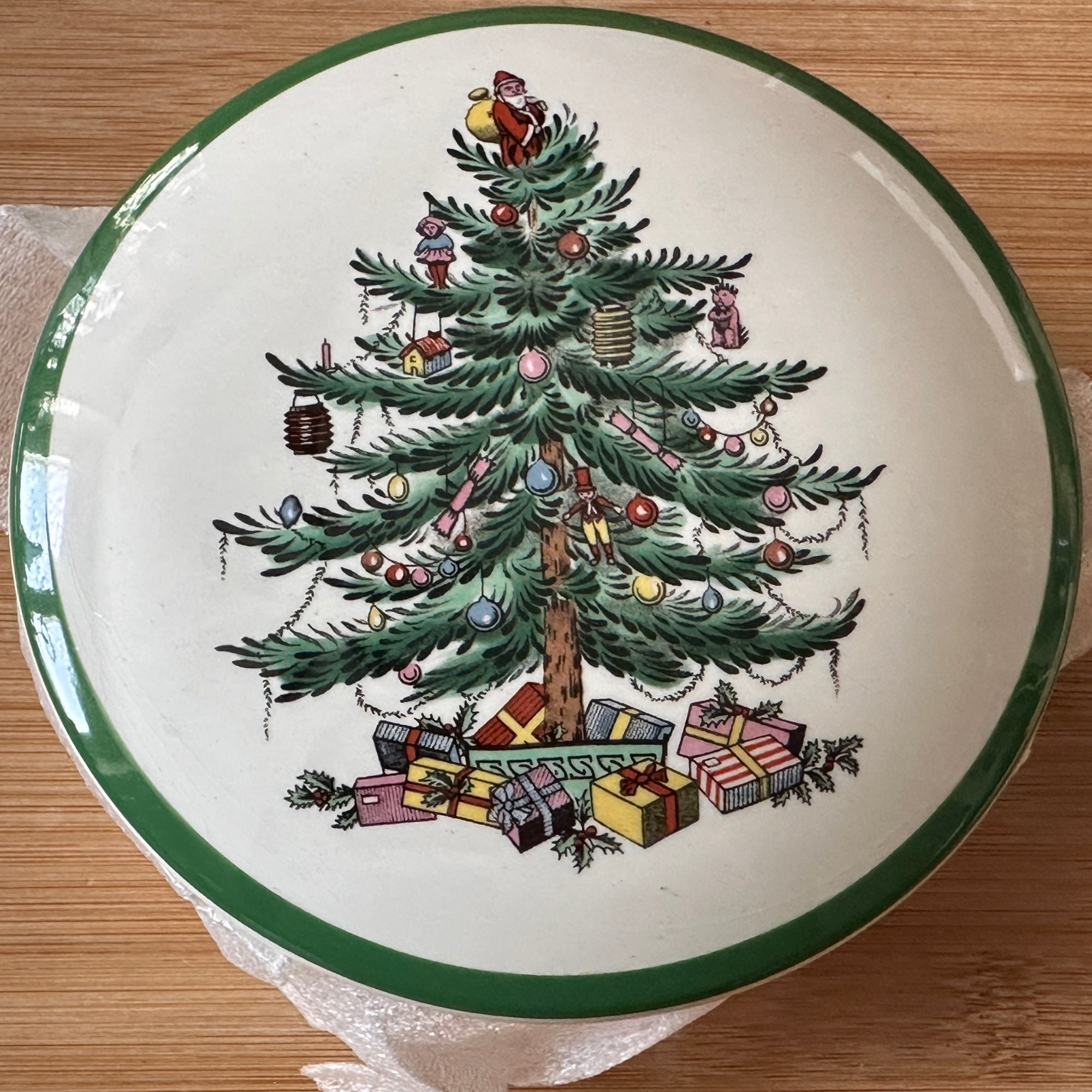 Spode Christmas Bon Bon Serving Dish Spode Christmas Santa Tree Bon Bon ...