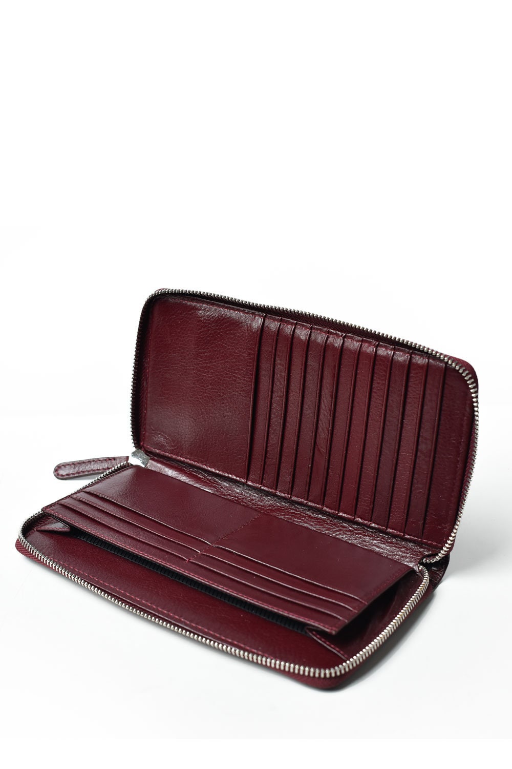 Burgundy Leather Bifold Wallet, Italian Leather Card Holder - Etsy UK