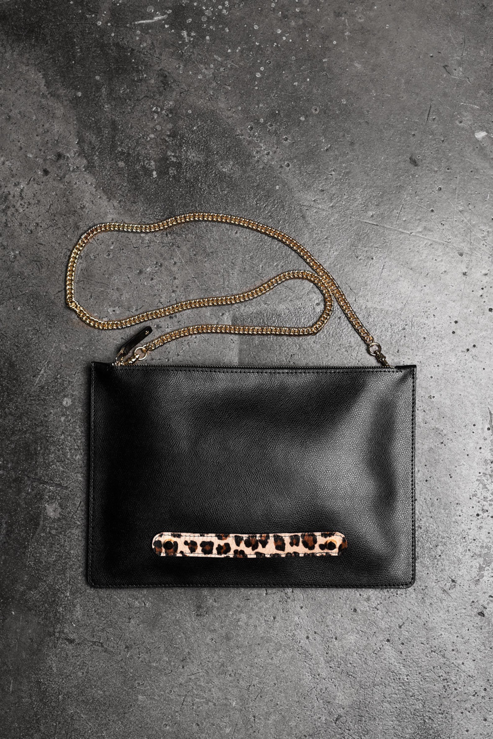 Black Leather Bag for Prom Party Evening Bag Modern Woman - Etsy