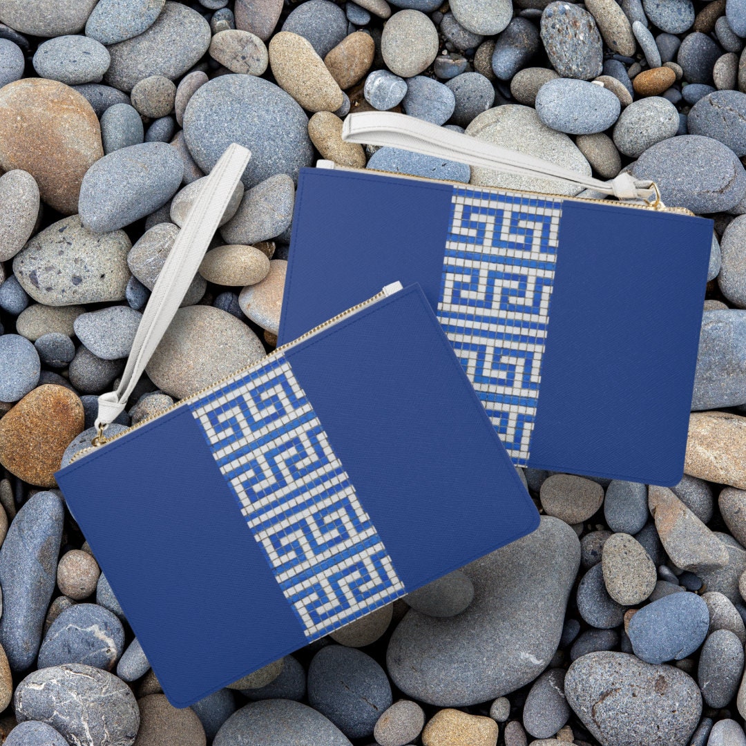 Greek Key Clutch Bag, Greece Bag, Greek Bag - Etsy