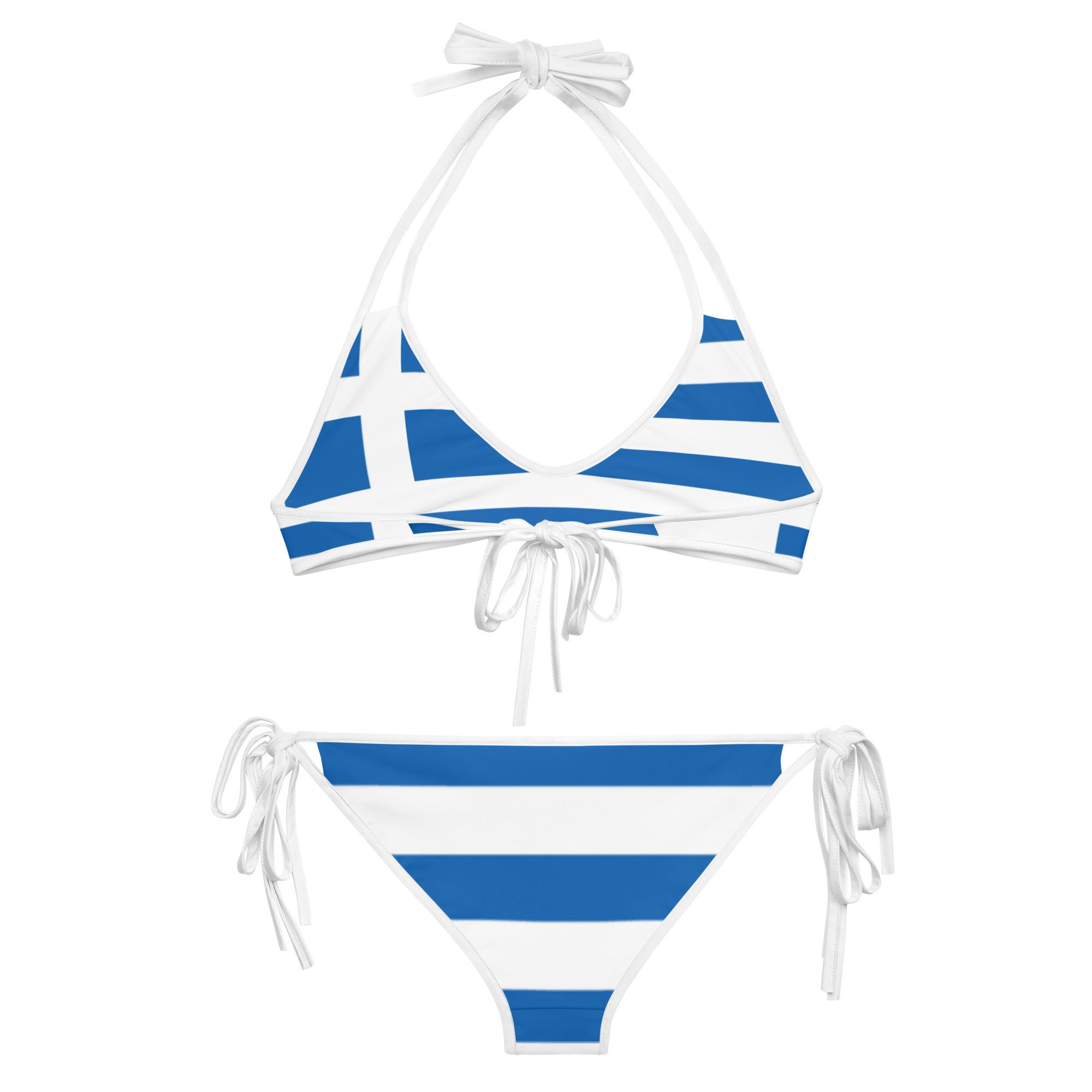 Greek Flag Bikini, Greece Swimwear, Custom Bikini, Flag Bikini - Etsy