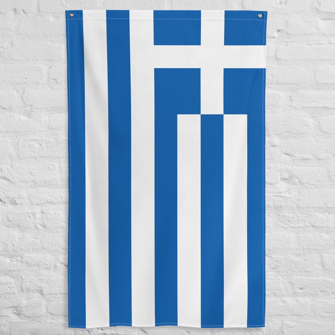 Greek Flag, Greece, Hanging Flag, Country Flag - Etsy