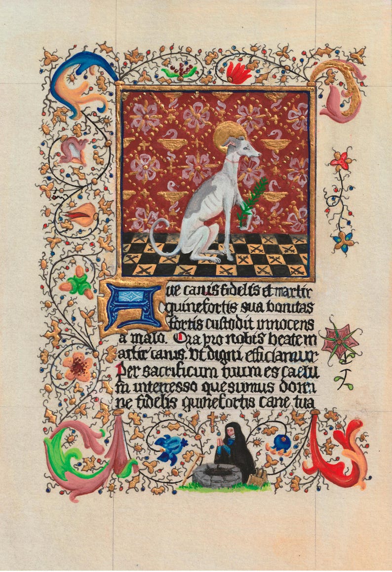 Fine Art Print - Saint Guinefort From the Hours of Catherine of Cleves ...