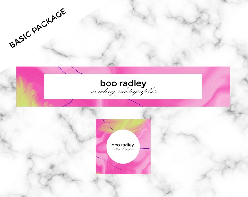 Etsy Shop Starter Set Etsy Cover Kit Banner Kit Logo Pink - Etsy