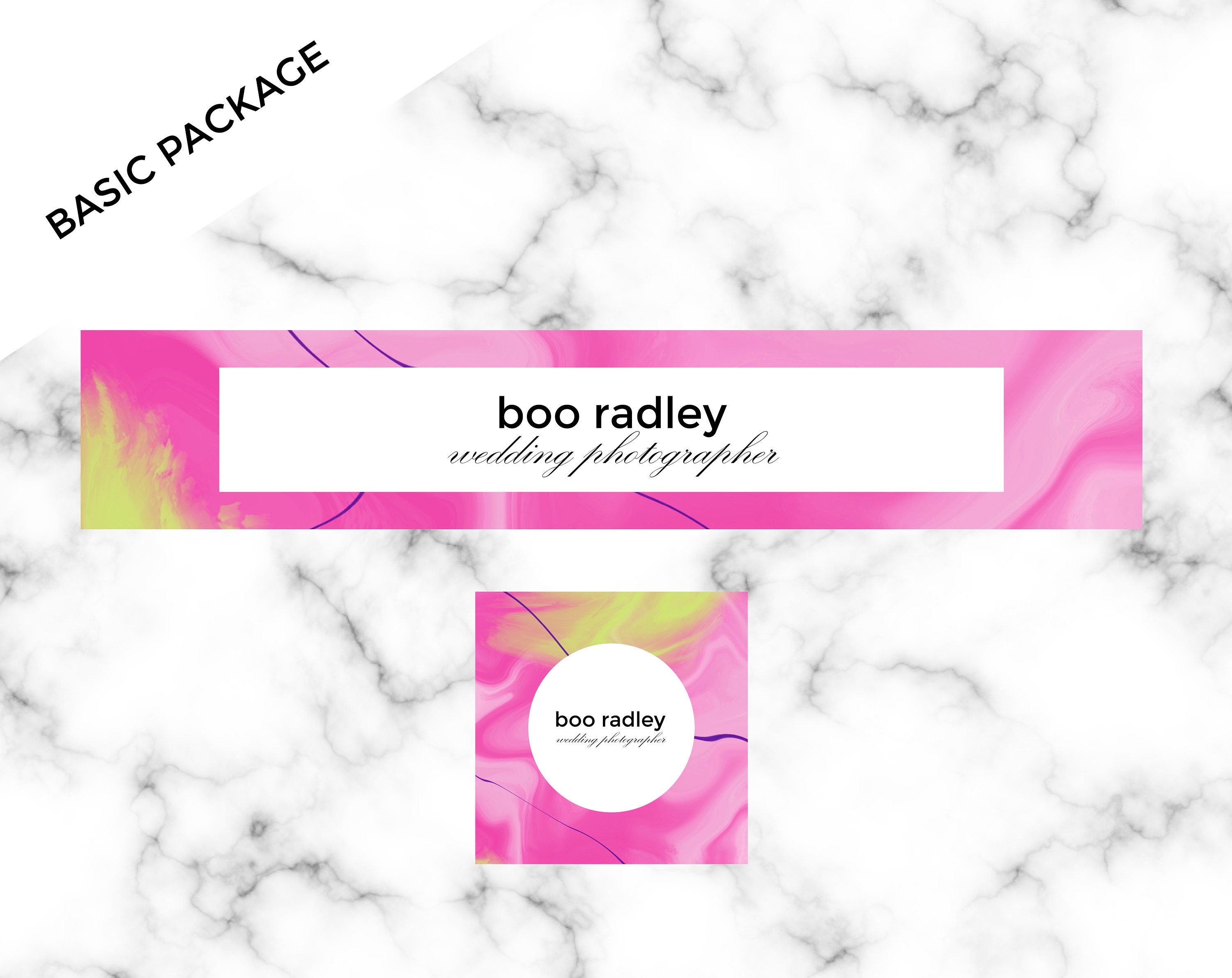 Etsy Shop Starter Set Etsy Cover Kit Banner Kit Logo Pink - Etsy