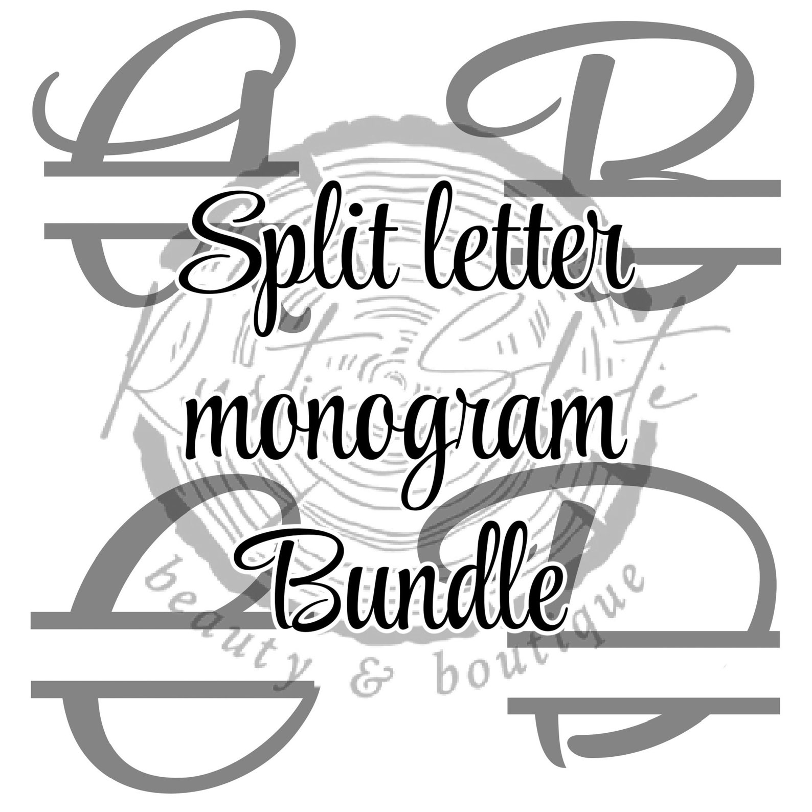 A-Z Monogram Split Alphabet Font Svg, Split Monogram Font, Split Letter ...