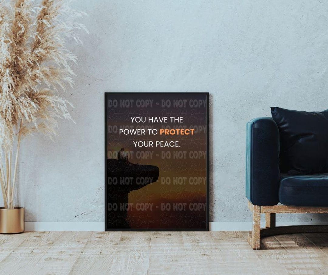 Protect Your Peace Canvas Print - Etsy