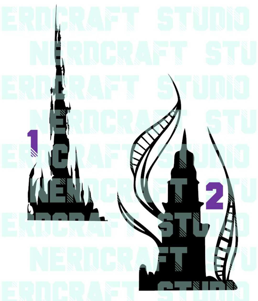 Final Fantasy 14 Inspired - Towers of Shadowbringers Decal - 8 Inches ...
