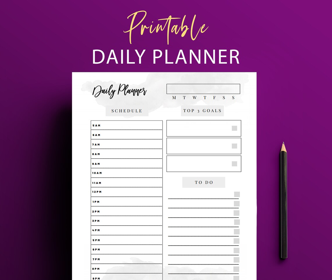 Daily Planner Printable // Daily Focus Printable // Task List // Goal ...