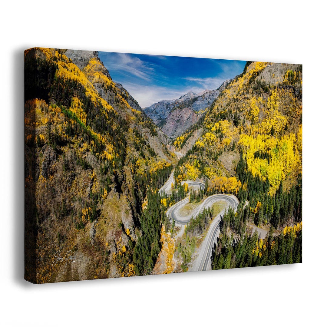 Colorado San Juan Mountain Picture, Fall Colors Aspen Trees Forest ...